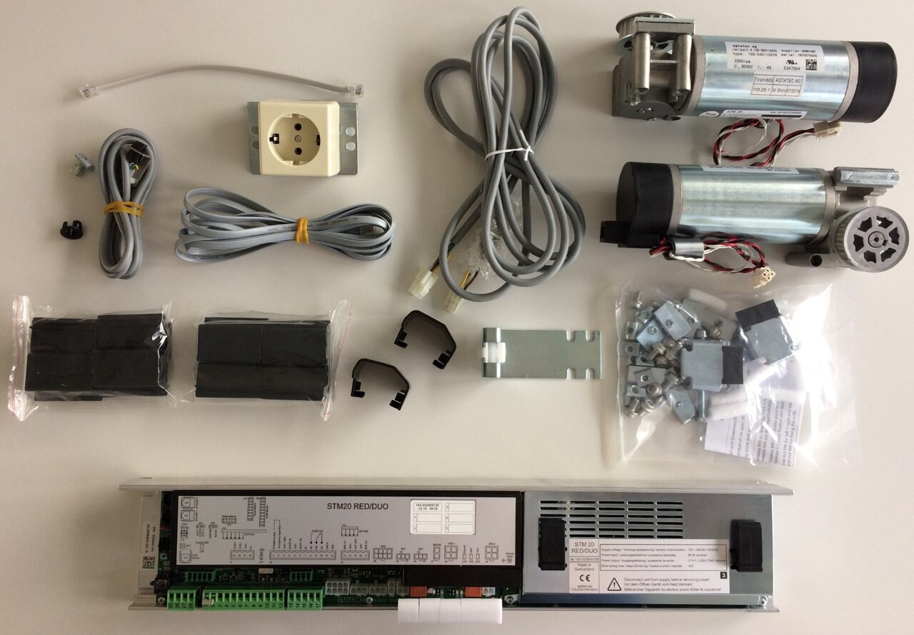 Set record STA 20 DUO/RED with brake – record door operator for medium-heavy sliding doors